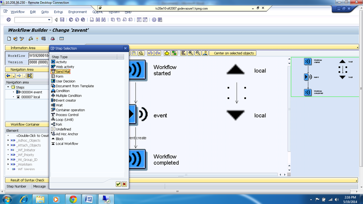 An Sap Consultant Sap Workflow Local Workflow Step Type And Event Creation