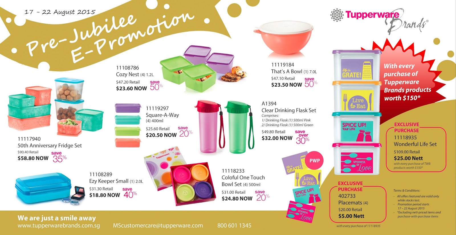 Buy Tupperware in Singapore: Pre-Jubilee E-Promotion