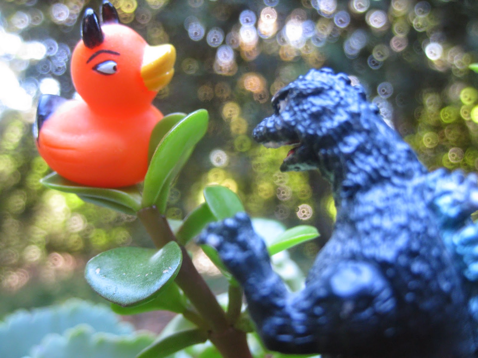 Godzilla Photo (Nearly) Every Day: Godzilla vs. Devil Duck