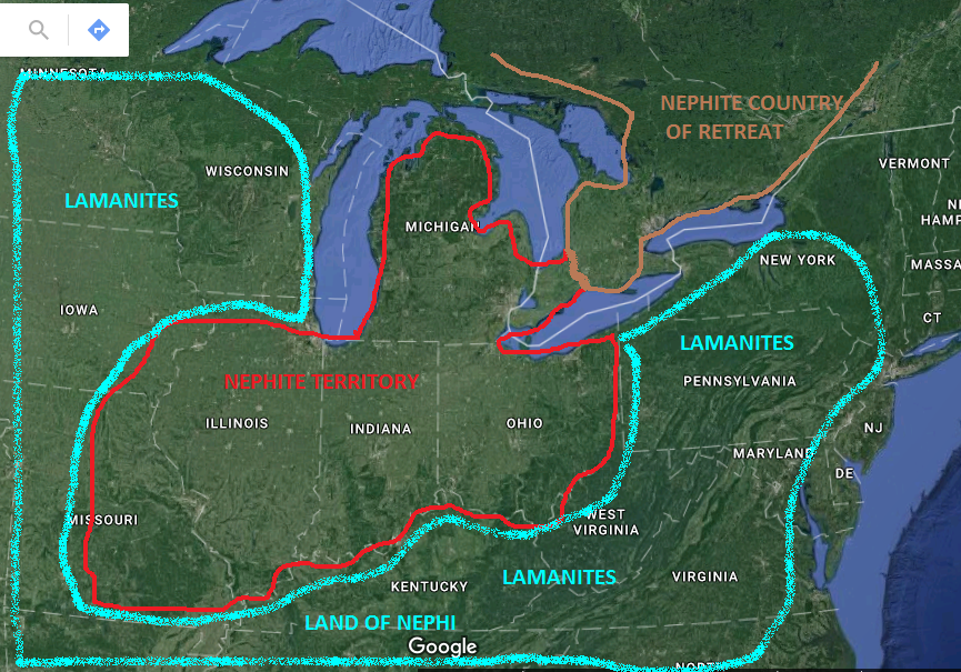 Book of Mormon Evidence: Six Sea Model Alma Chapter 22 BOM Map