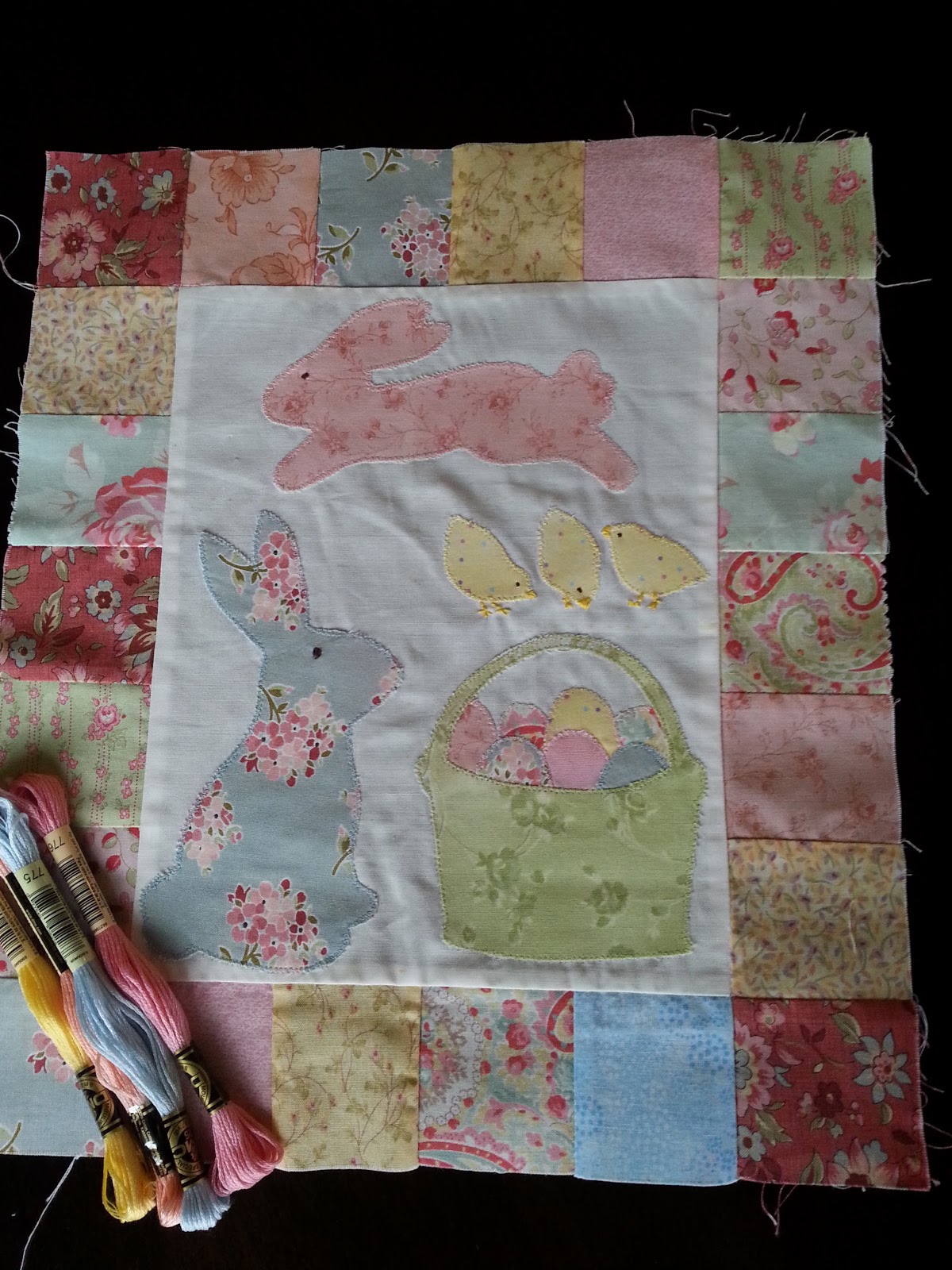 Sunshine in the Attic: Pastel Bunny Mini Quilt with some instructions