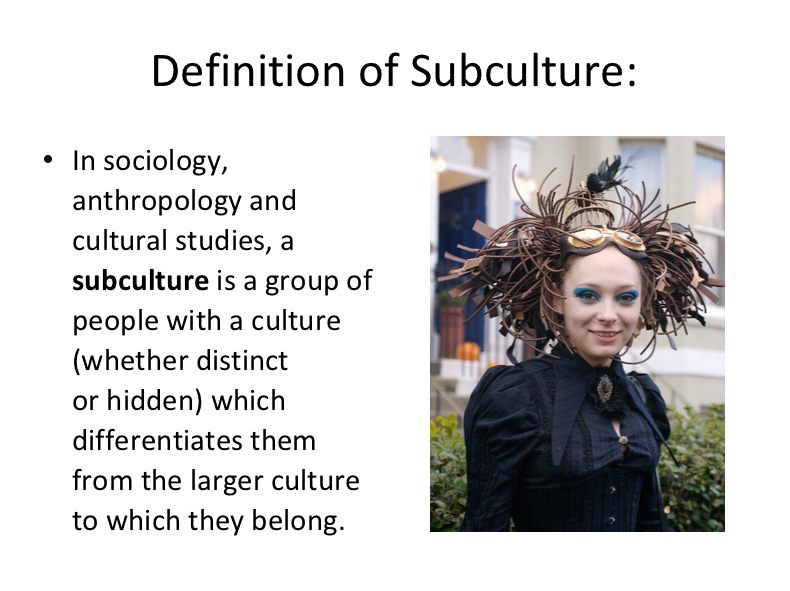 Design Context: OUGD501: Lecture- Subculture & Style