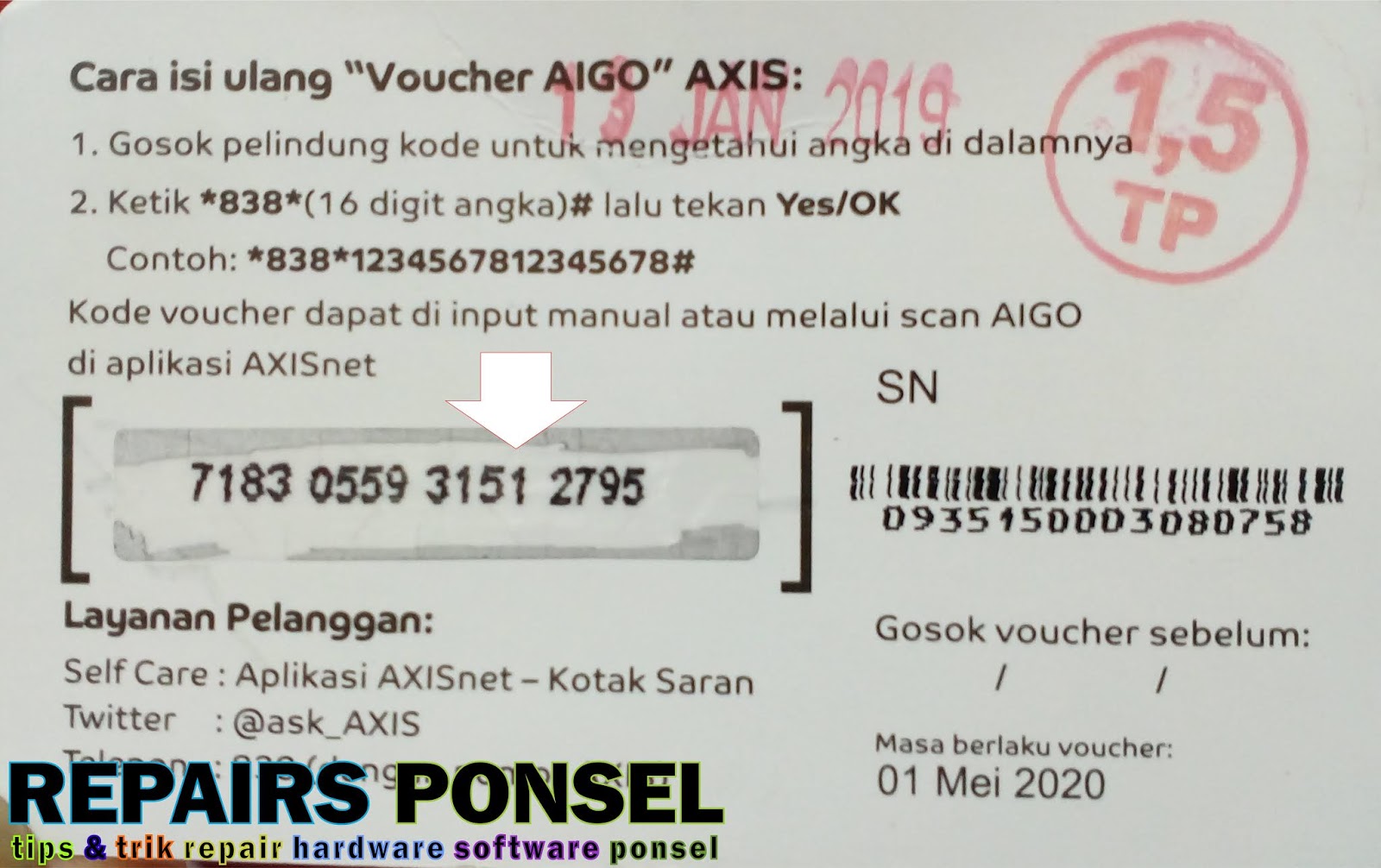 Cara isi Ulang Voucher Axis AIGO - Repairs Ponsel