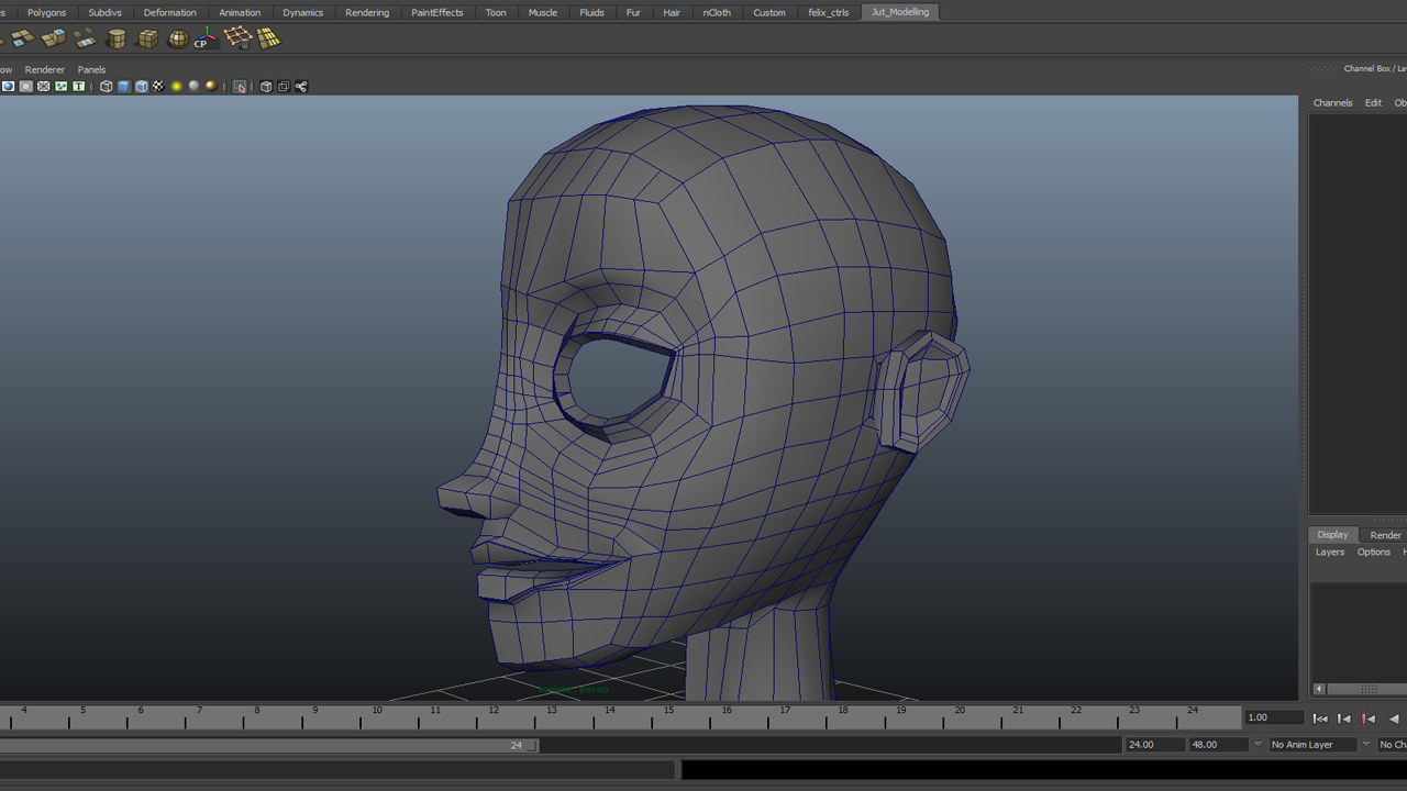 Jut's Blog: Maya - Character Modelling, Stylized Female.