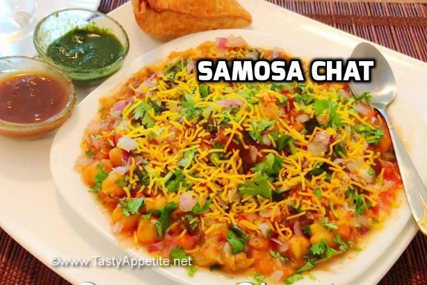 Samosa Chat Recipe / How to make Samosa Chat / Homemade Chat Recipes