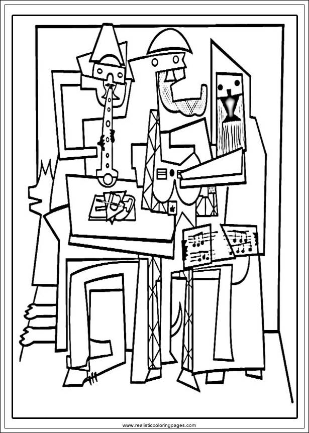 Picasso Famous Paintings Coloring Page Sketch Coloring Page