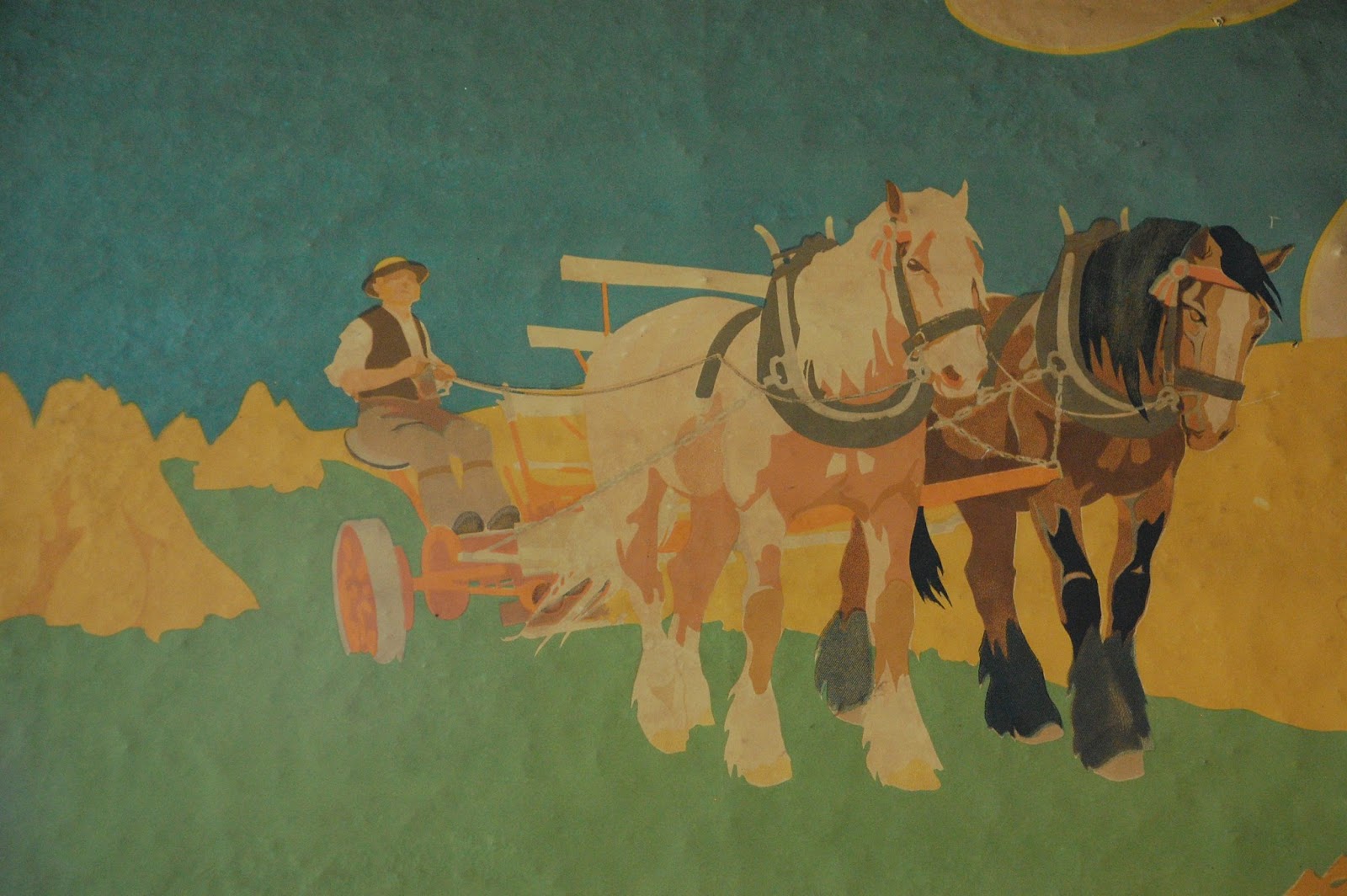 Century Bungalow : A Painted Frieze By British Illustrator Lawson Wood