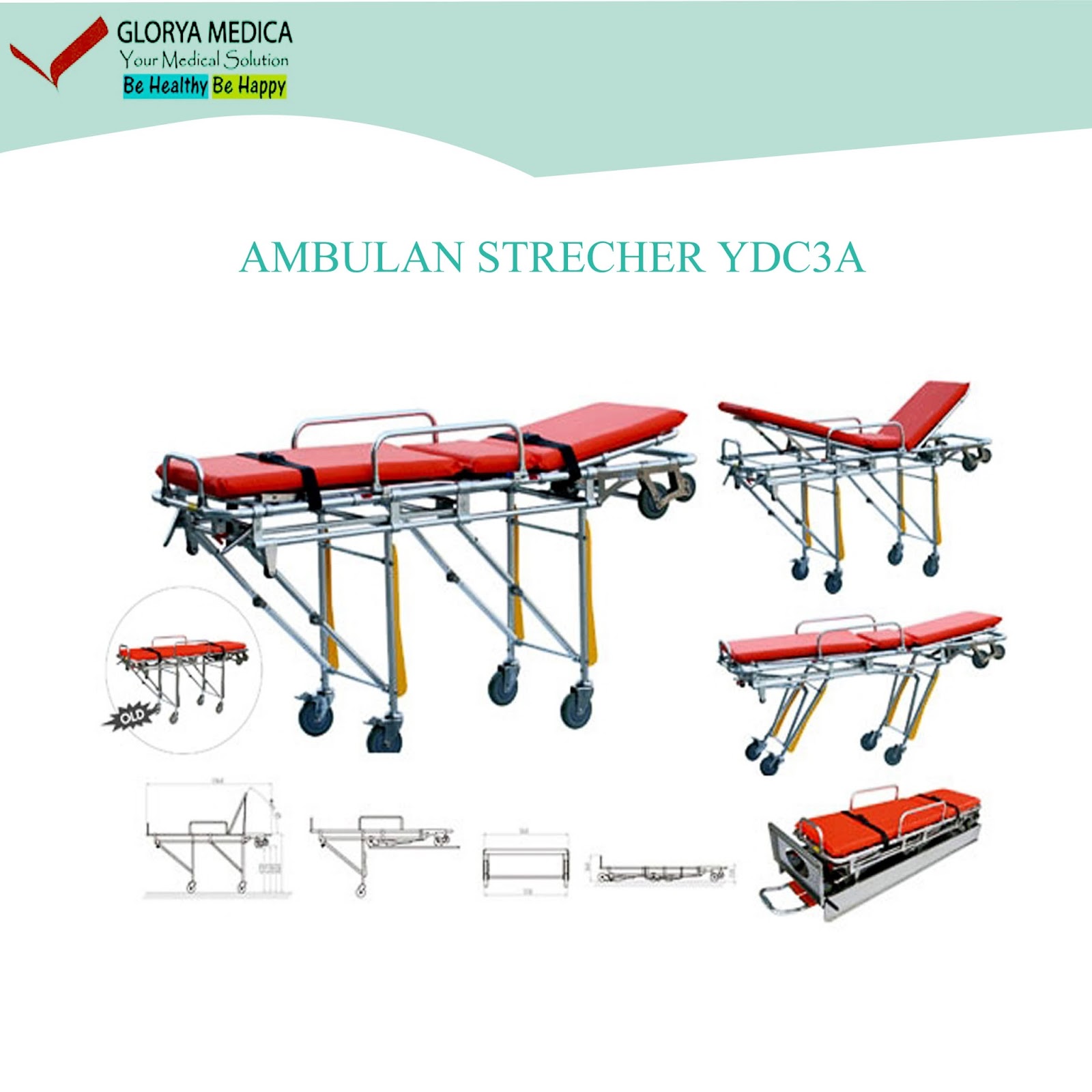 Brankar Pasien Strecher Ambulance | Toko Jual Brankar Murah