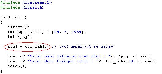 Pointer Dan Array Pada Struktur Data C ~ Kodepedia