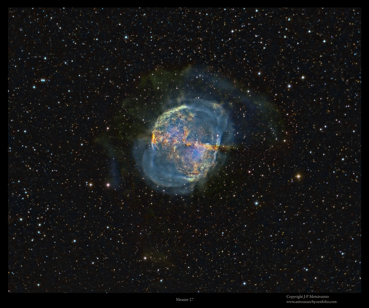 Astro Anarchy: 3D-study of Messier 27, the Dumbbell nebula
