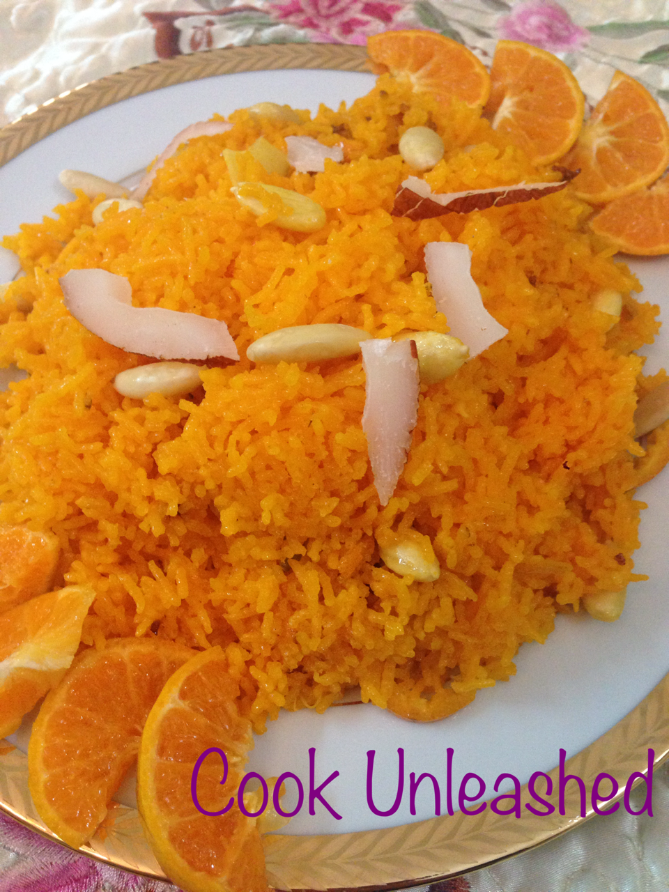 Orange Rice Indian Food