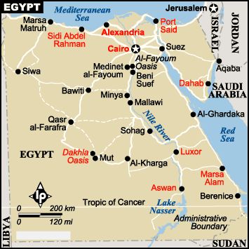 map of egypt