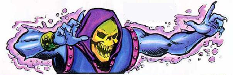 Skeletor casting a spell