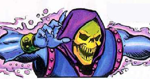 Skeletor casting a spell