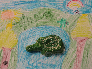 Splats, Scraps and Glue Blobs: 1st Grade Clay Turtles with Habitats