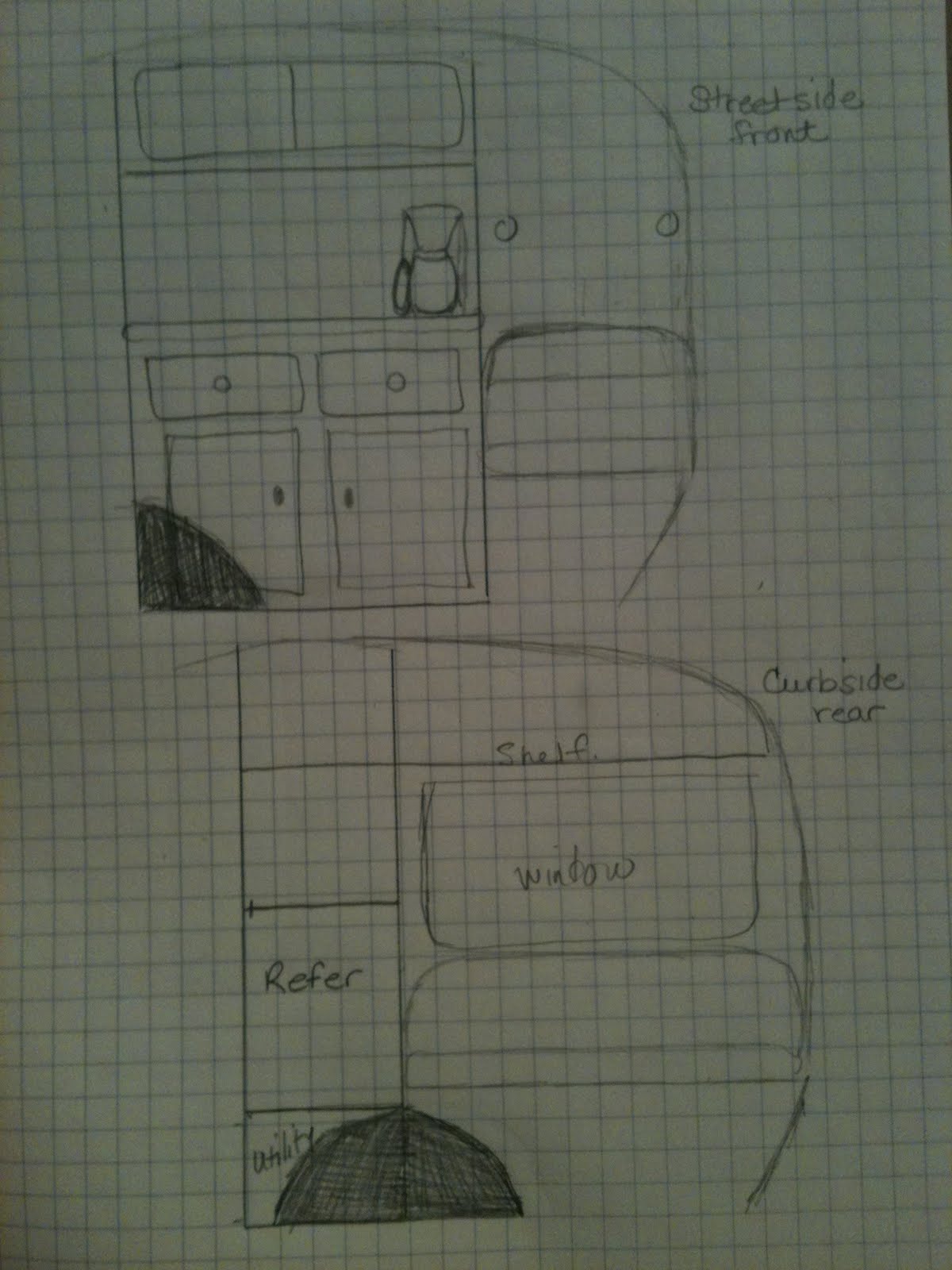 Q's Caravan Renovation: Floor Plans