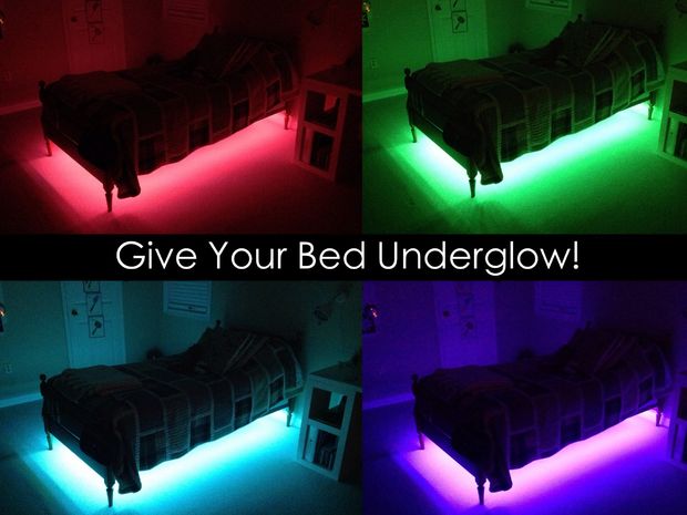 A Minha Alegre Casinha: Adiciona LEDs RGB à tua cama