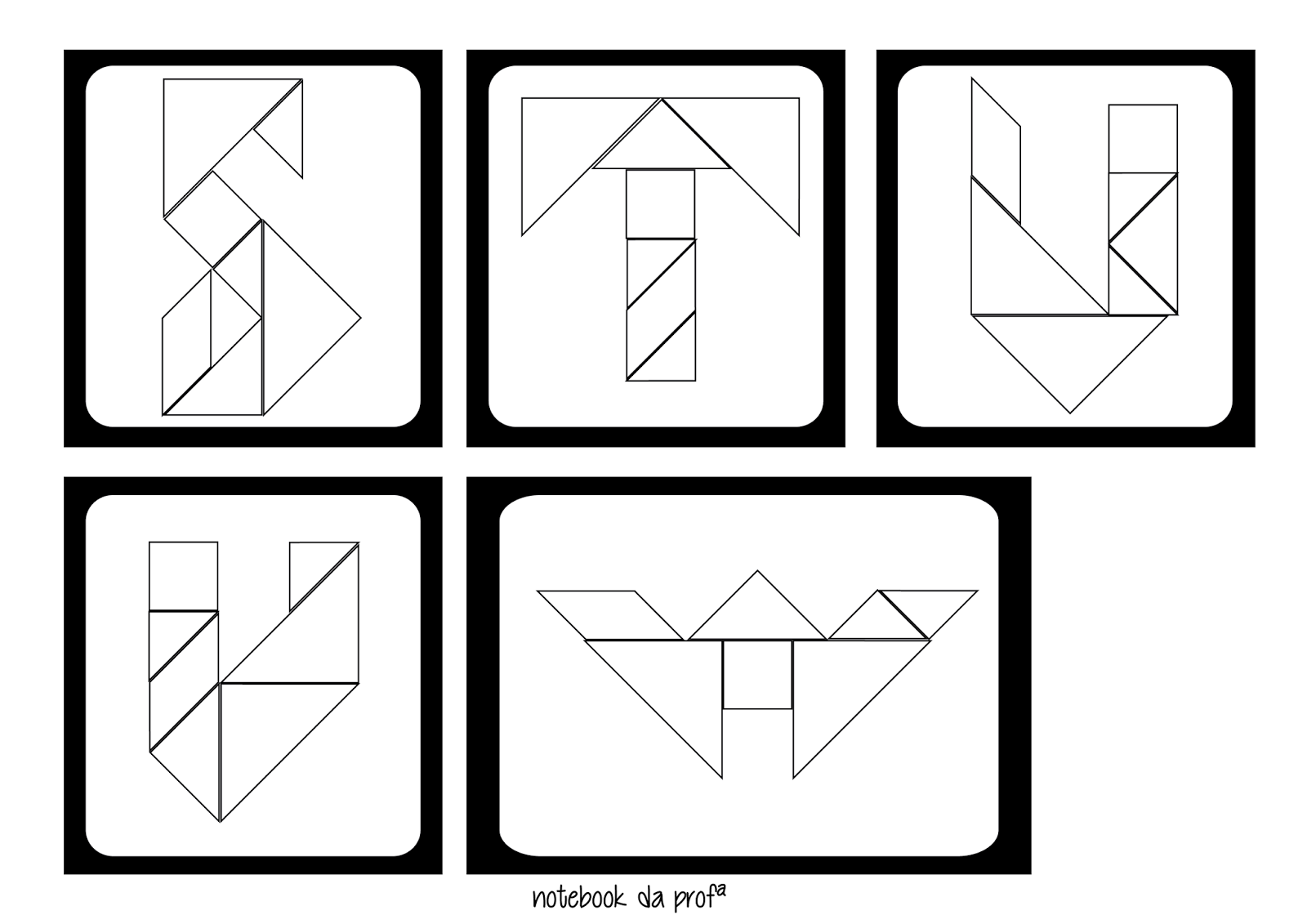 Cards de Letras com Tangram - Notebook da Profª | Professores ...