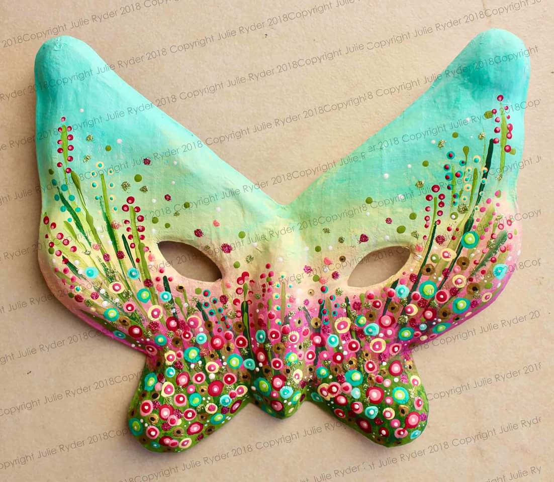 Made-By-Me....Julie Ryder: Paper Mache Butterfly Masks...