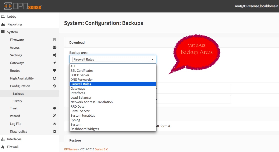Ken Felix Security Blog: OPENsense configuration backups