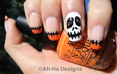 Ah-Ha Designs: Day of the Dead Nails!!