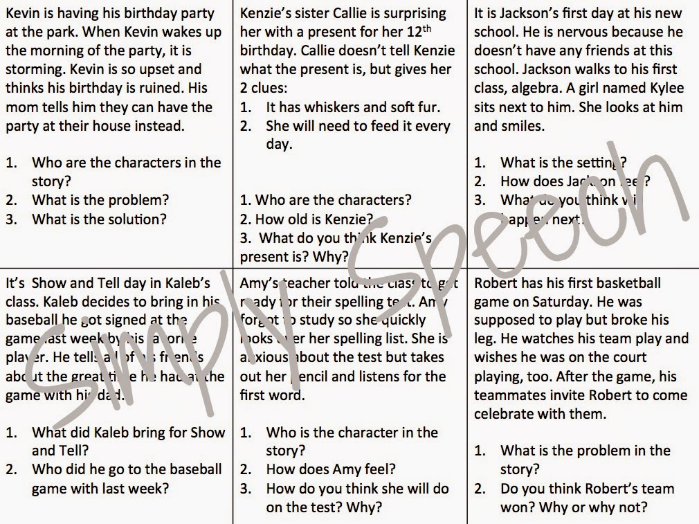 Monday Makeover: Say What? A Comprehension Activity | Simply Speech