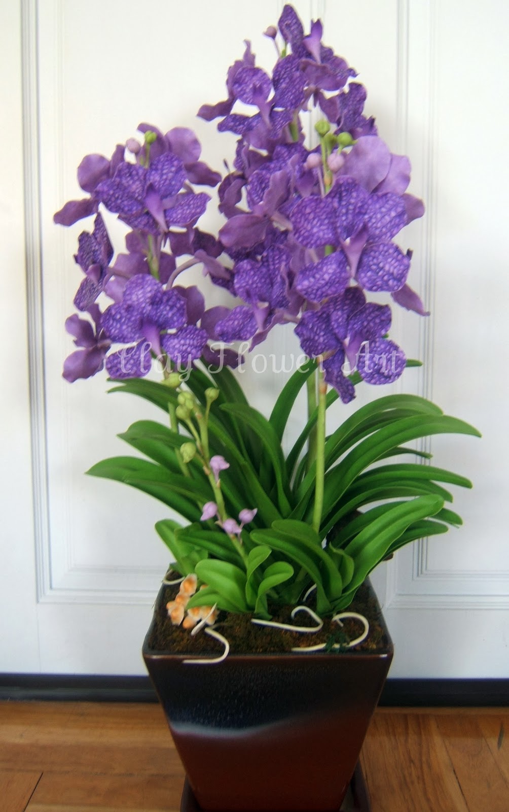 Vanda Coerulea - Clay Flower Art