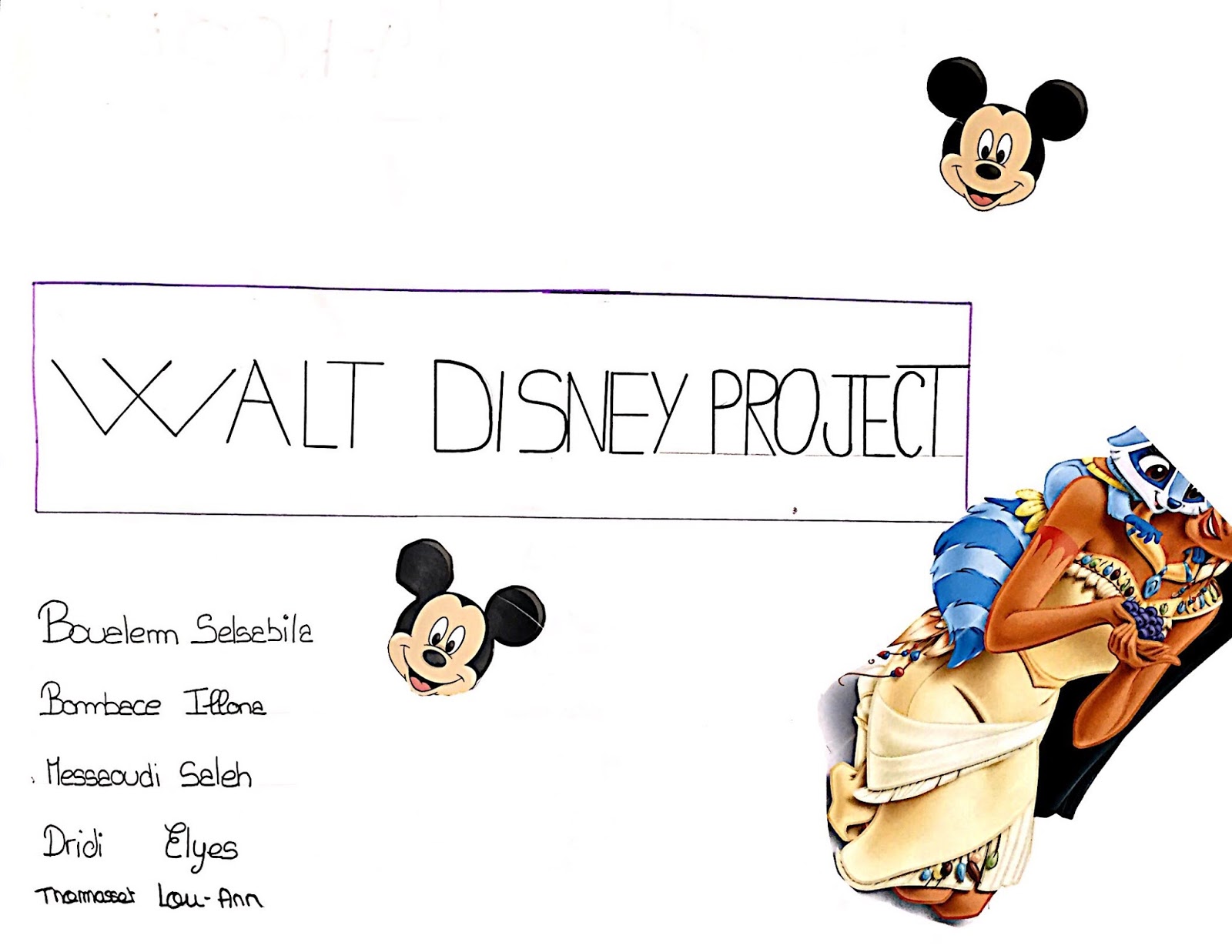 WALT DISNEY PROJECT: PROJET ARTS PLASTIQUES