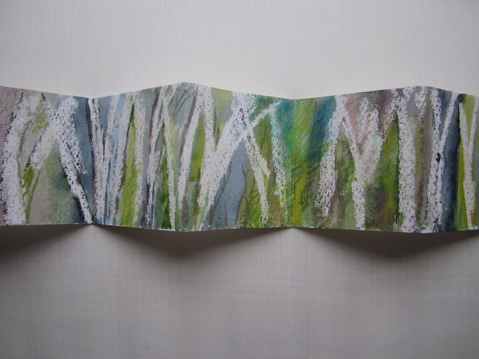 Louise Watson - Textile Artist: Winter into Spring - concertina sketchbook.