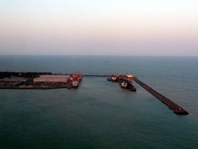 Ships calls Vitoria: Aerial view - Port of Tubarão & complex