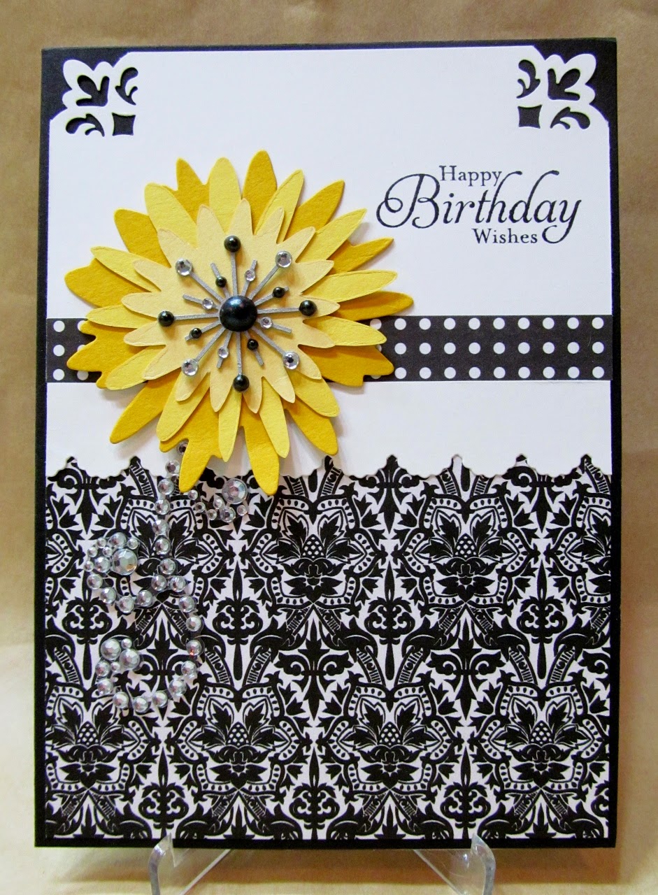 Savvy Handmade Cards: Yellow Flower Birthday Card