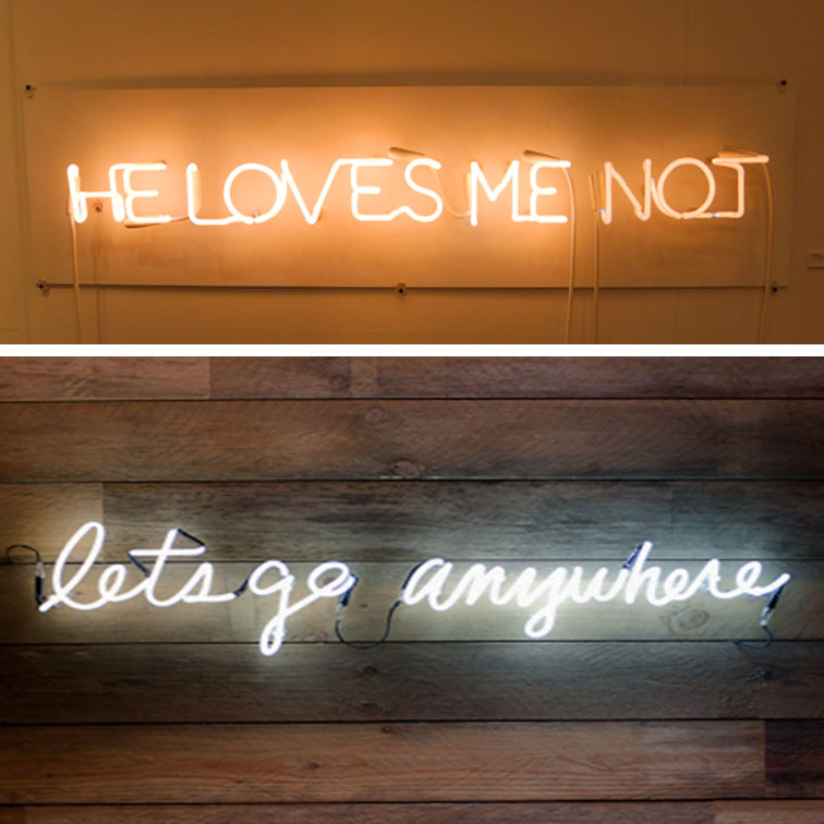 yellow fields: Neon signs...