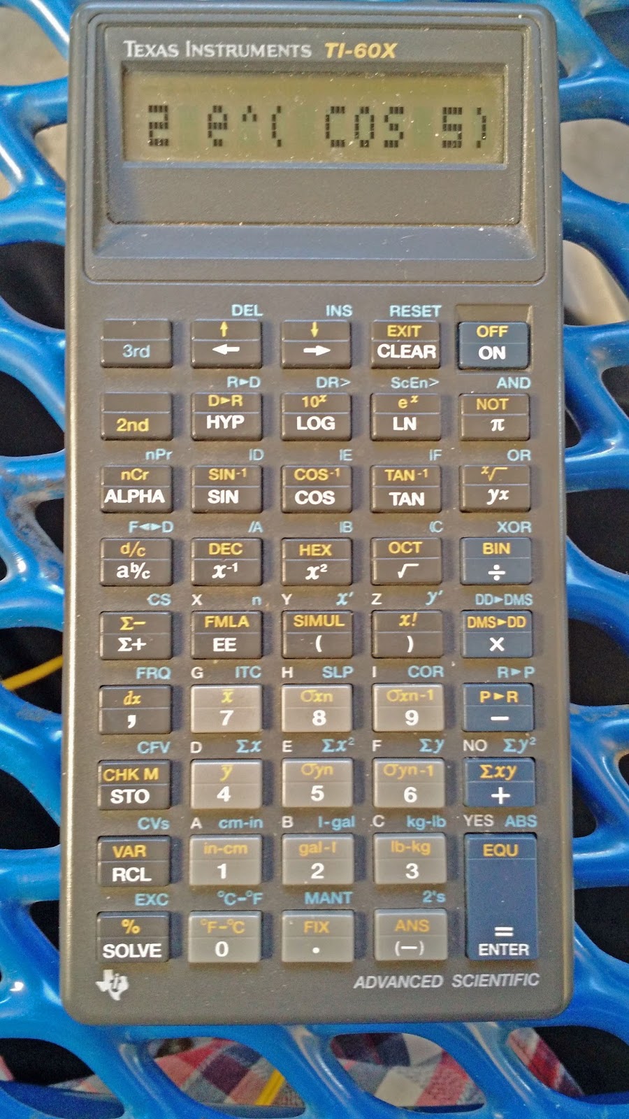 Eddie's Math and Calculator Blog: Retro Review: TI-60X