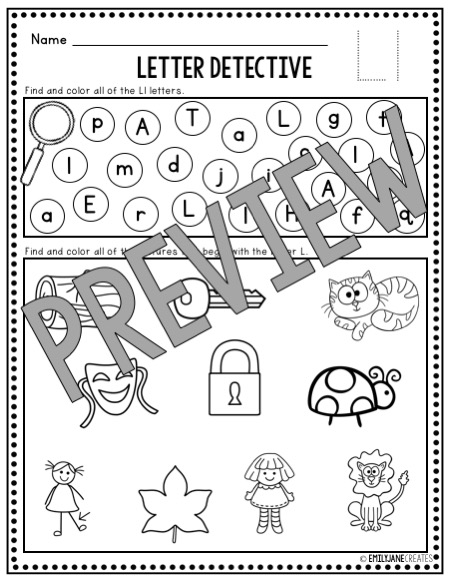Emily Jane Creates: LETTER DETECTIVE