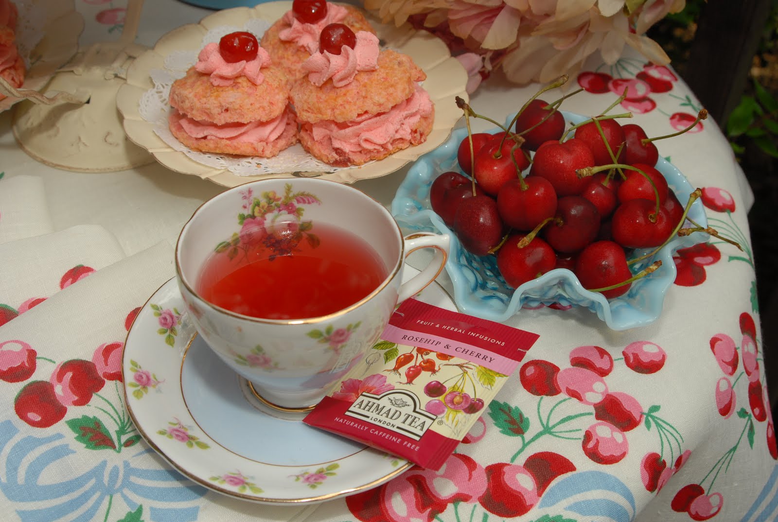 Pink Piccadilly Pastries: A Cheery Cherry Tea