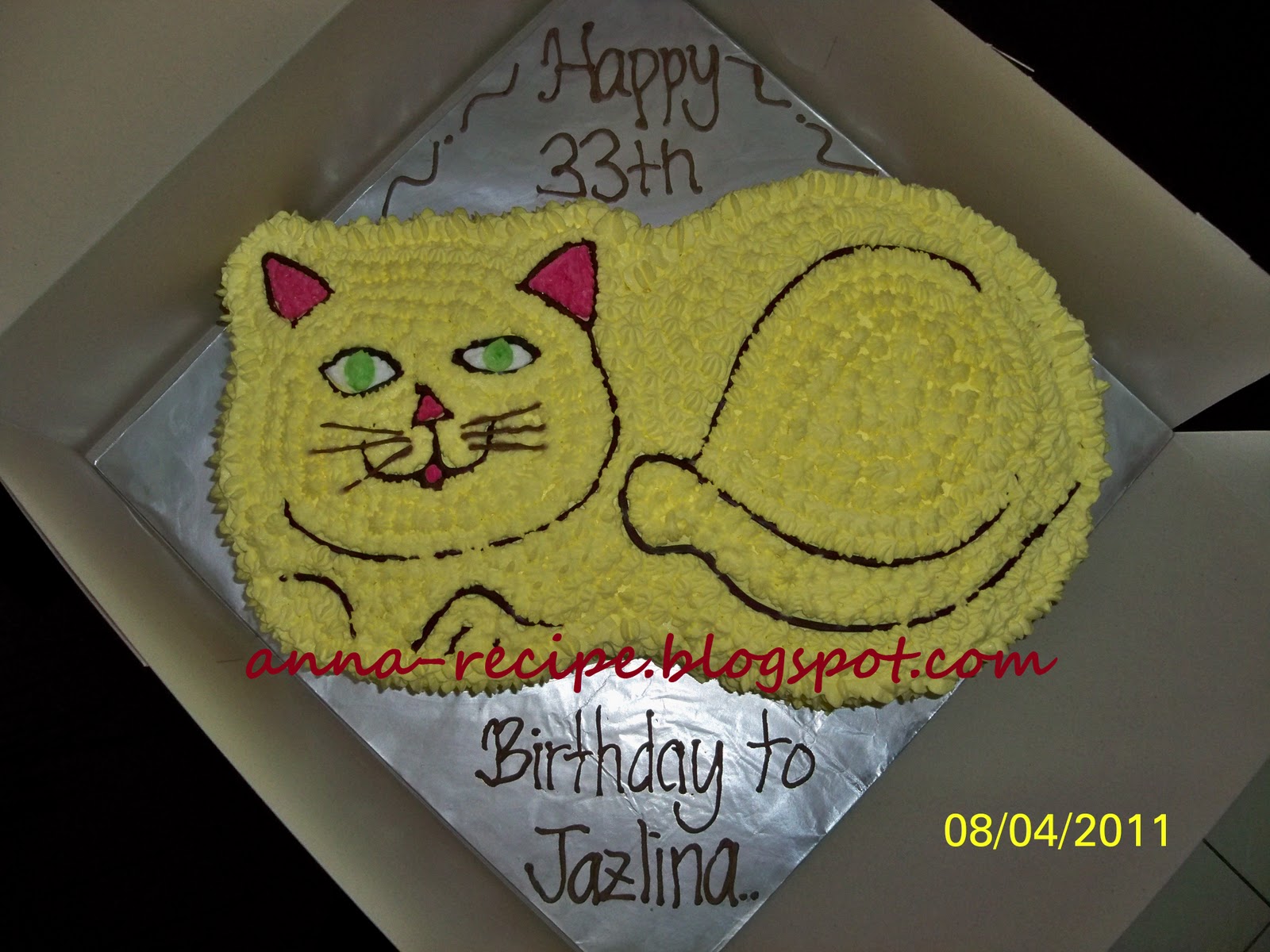 Anna Recipe: Kek Kucing.... Miaw! Miaw!