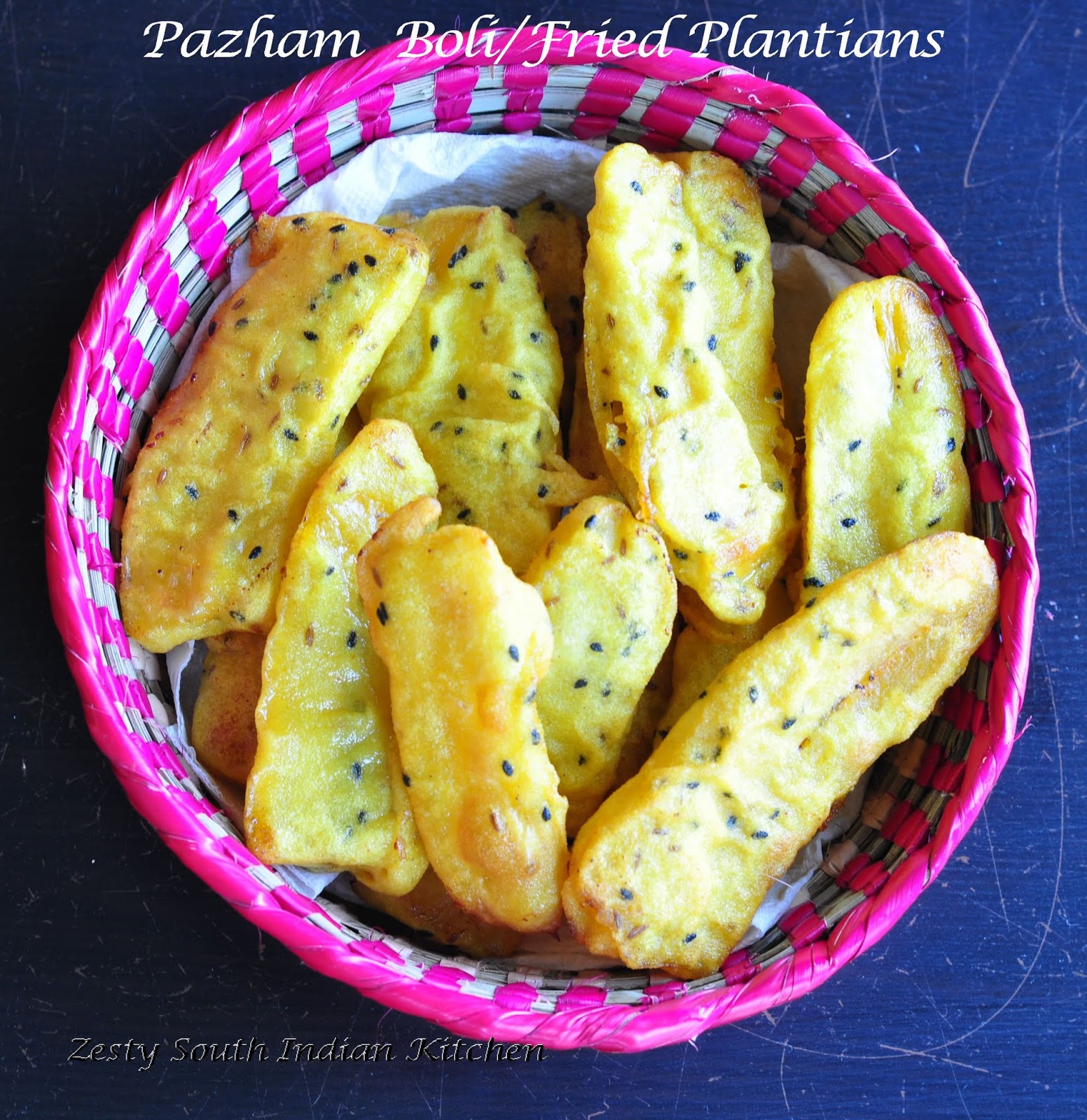 Pazham Boli/ Batter fried Plantain fritters - Zesty South Indian Kitchen