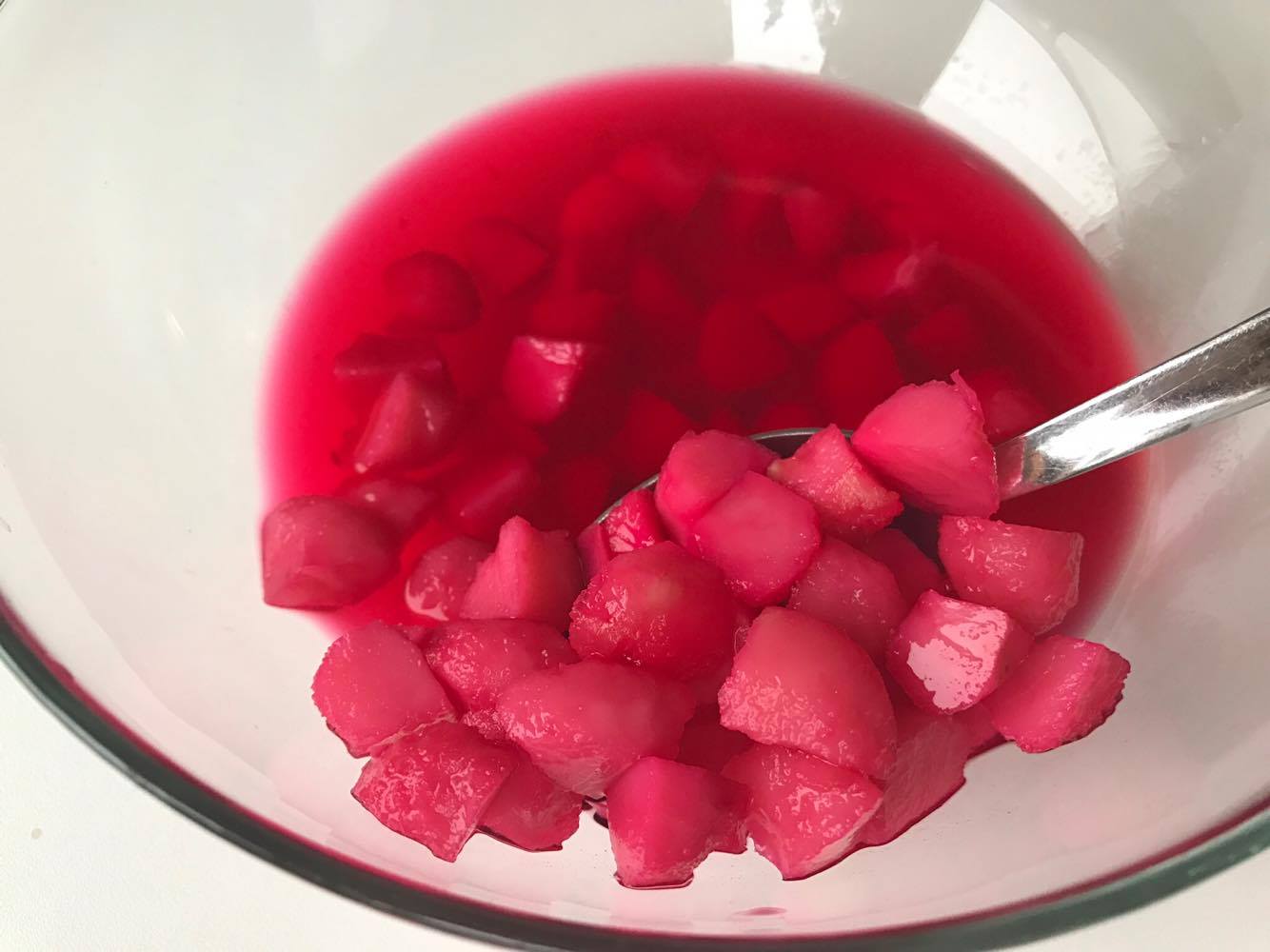 Plate & Palate: Thai Red Ruby Dessert (Tub Tim Krob) by Angela Seah Thulin