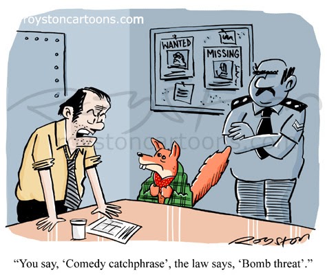 Royston Cartoons: Crime cartoon: A brush with the law