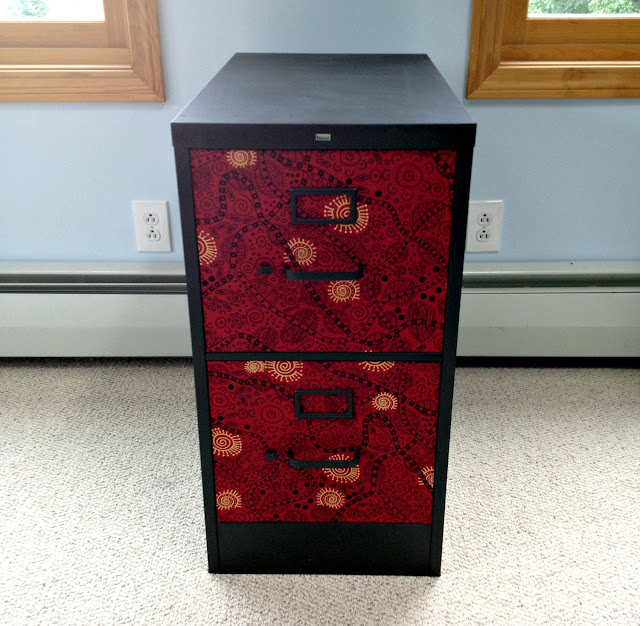 QuarDecor: Fancy File Cabinet Fix Up: Bold, Bright, Beautiful!