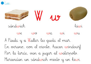 Los PEQUES de Primaria: Lectura interactiva de la letra "w"
