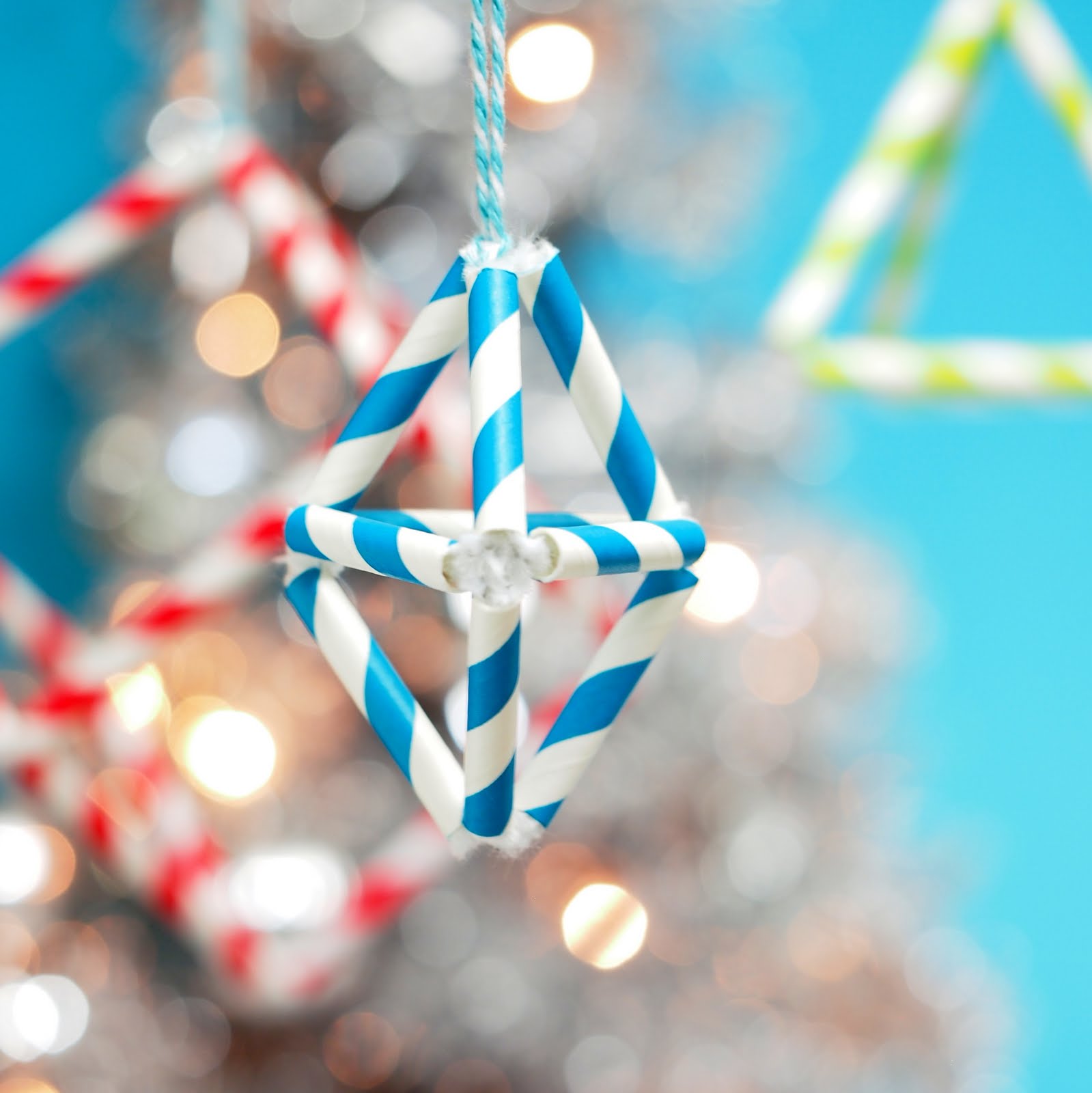 The Tiny Funnel: Paper Straw Ornaments (Geometric Shapes)