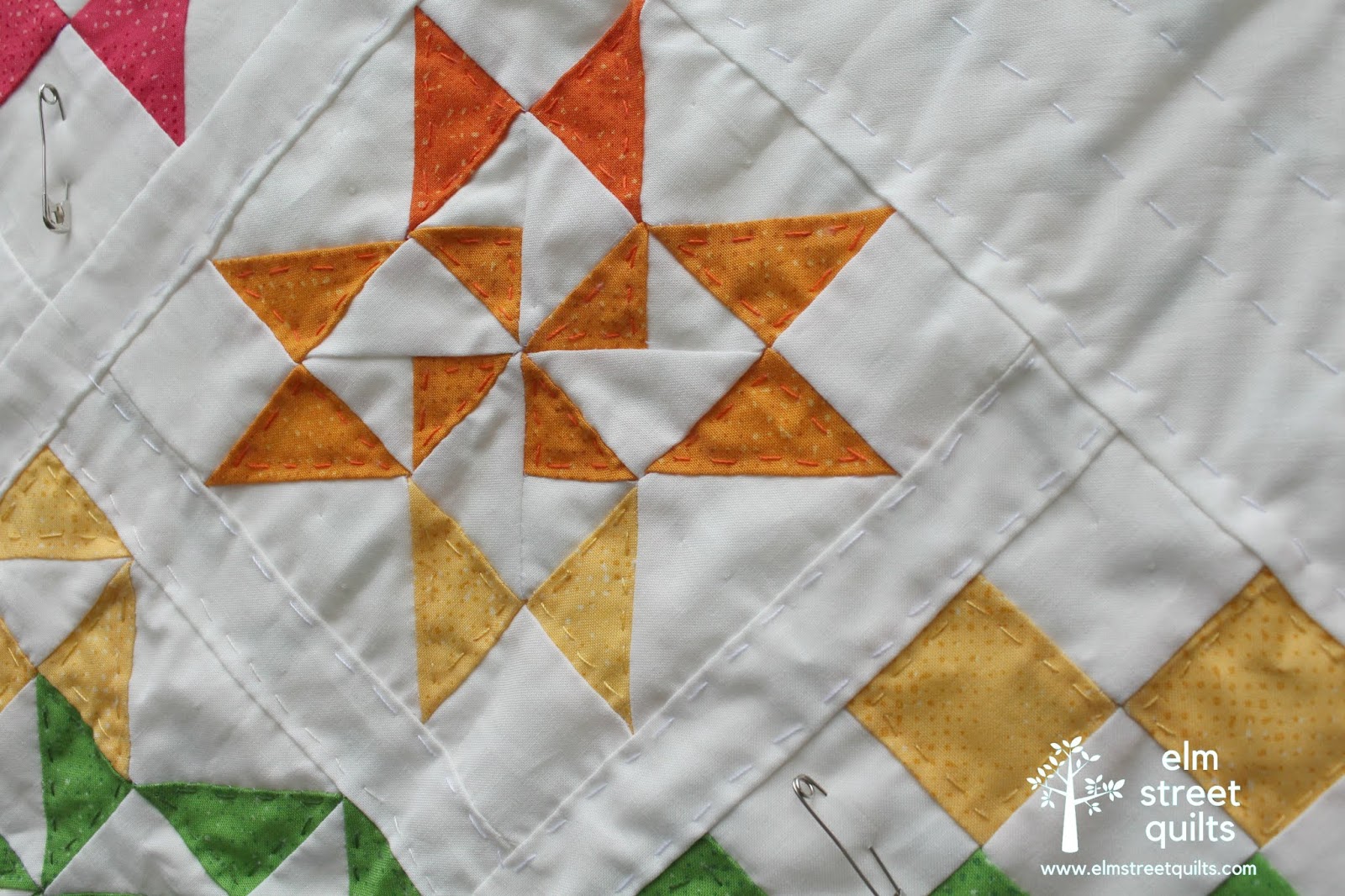Hand Quilting my Hand Pieced QAL Quilt | Elm Street Quilts