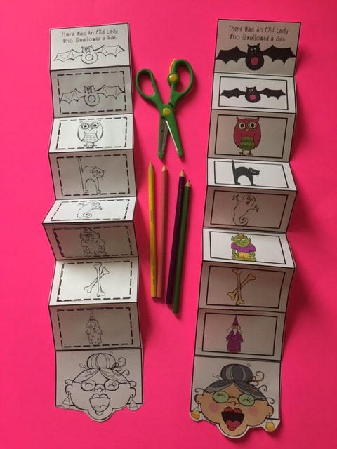 Old Lady Who Swallowed a Bat Craft ~ Preschool Printables