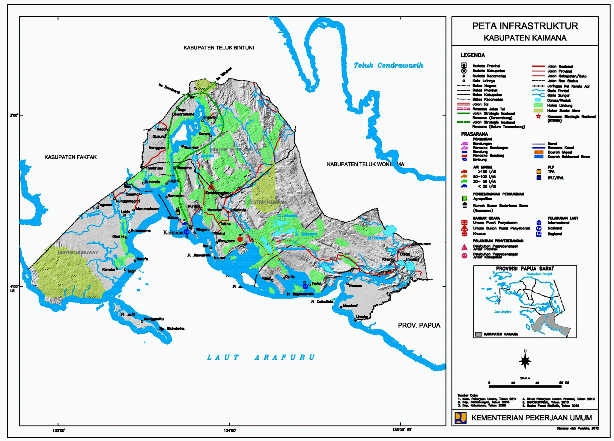 Peta Kabupaten Kaimana