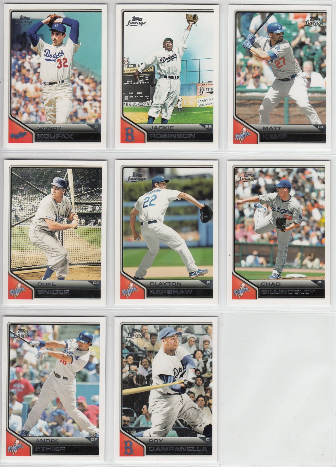 Dodgers Blue Heaven: 2011 Topps Lineage: Dodgers Base Cards