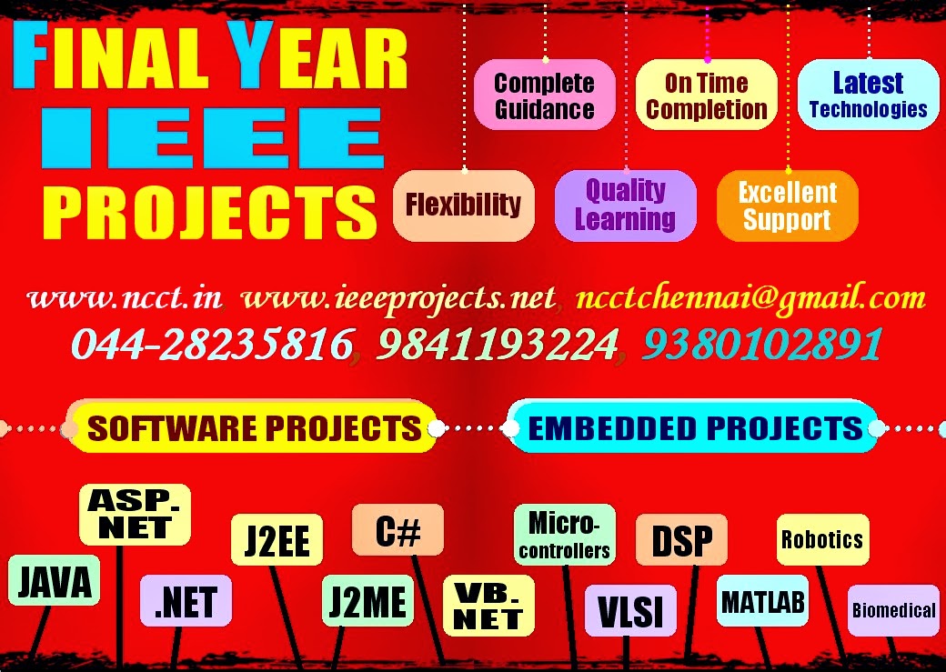 IEEE FINAL YEAR PROJECT TOPICS @ NCCT, www.ncct.in, 044-28235816 ...