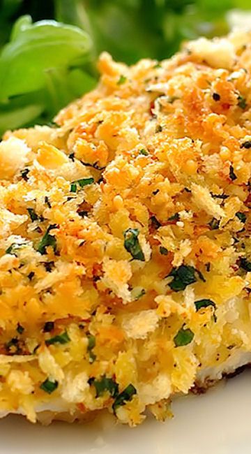 Healthy Parmesan Garlic Crumbed Fish - Simple Delicious Desserts