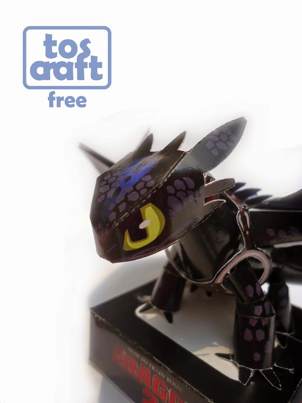 Tos-craft: TOOTHLESS (How to Train Your Dragon 2) Papercraft