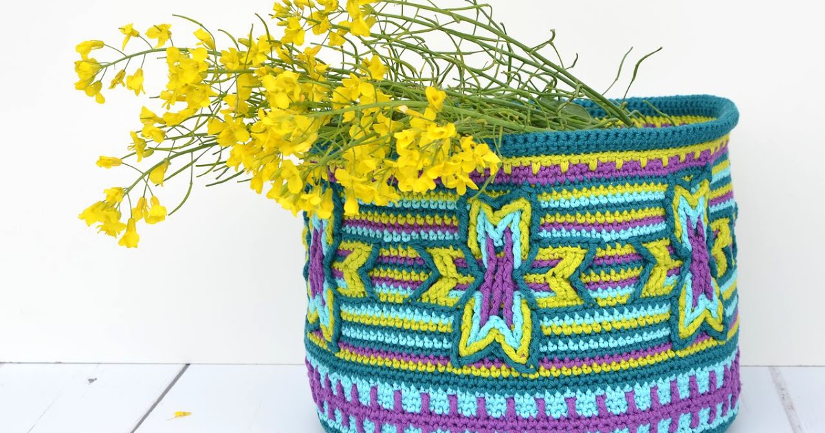 Indian Star Basket (or pillow): new overlay crochet pattern ...